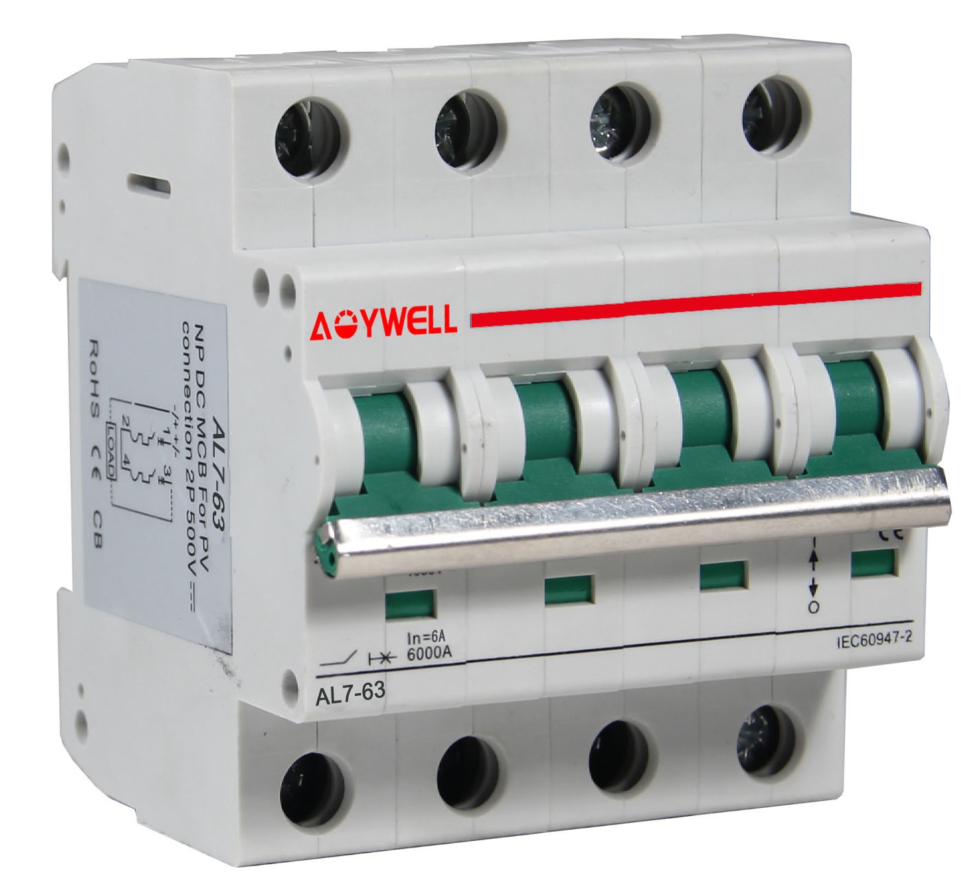 AL7-63 DC 1000V 4P 6A DC MCB Circuit breaker