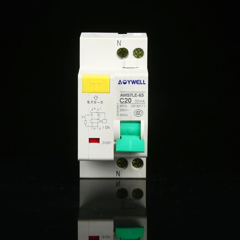 AOYWELL AW47LE-63 type RCCB RCBO ELCB for Protector Electric System