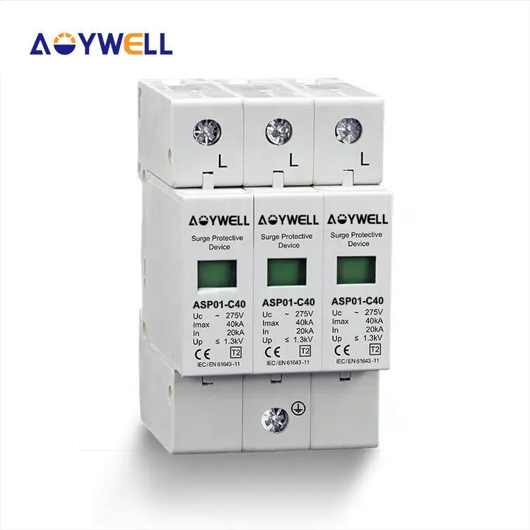 ASP01-C40 3P 420V 20-40KA type AC Surge protector
